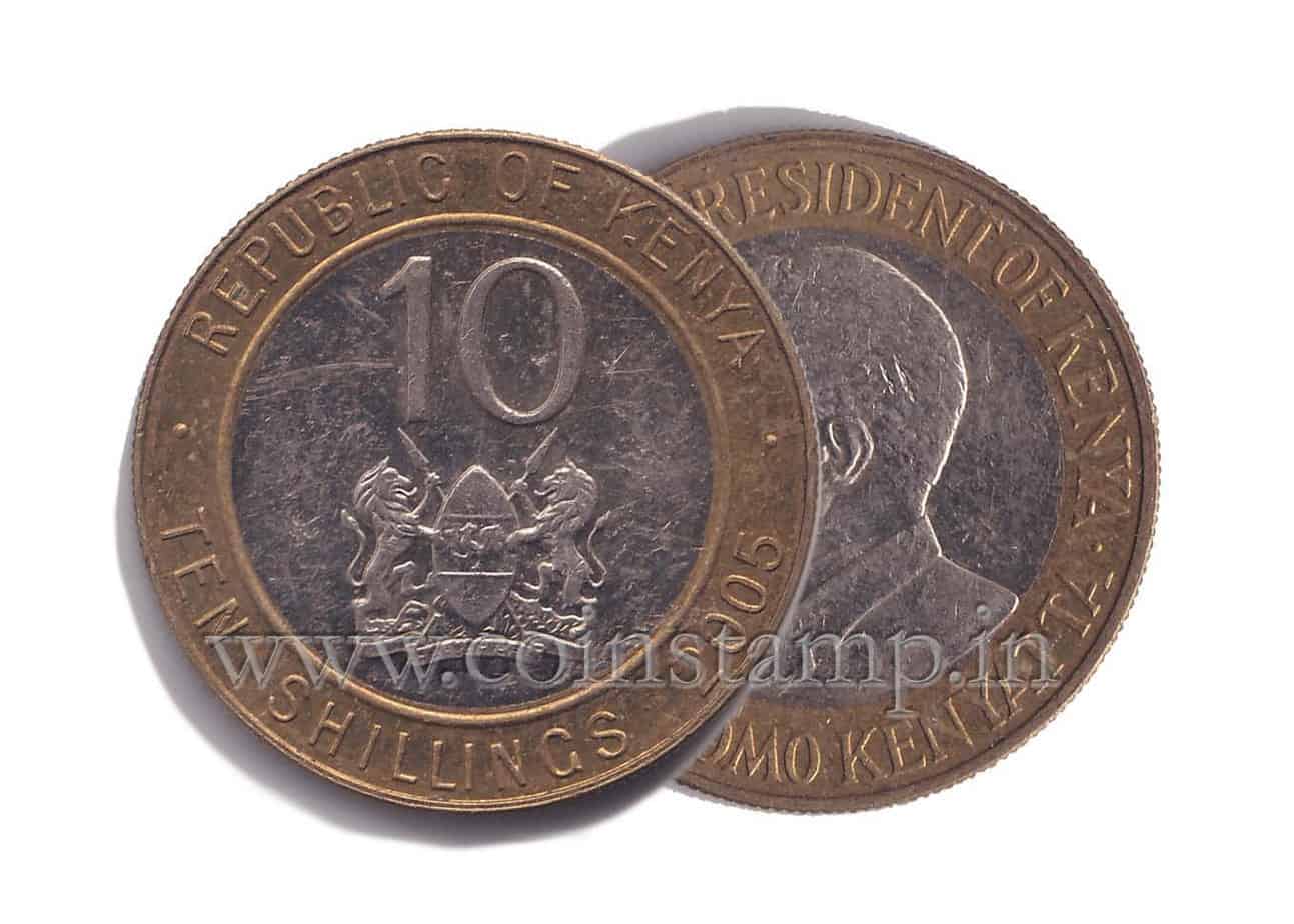 Kenya 10 Shilling First President of Kenya Jomo Kenyatta @ Coins and ...