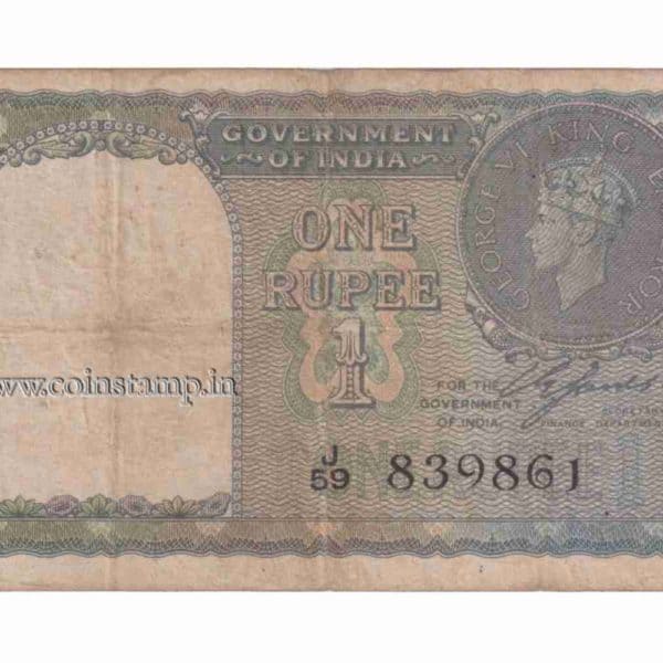 British India Rupee Note King George 6 @ www.coinstamp.in