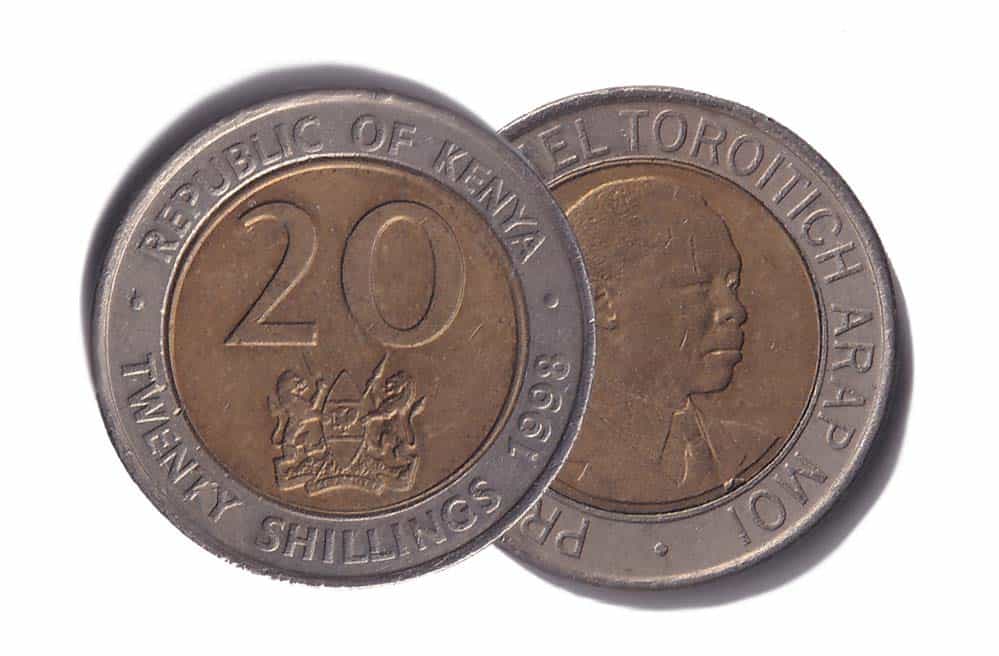Kenya 20 Shillings Bimetal Coin President Daniel Tortoitich @ Coins and ...