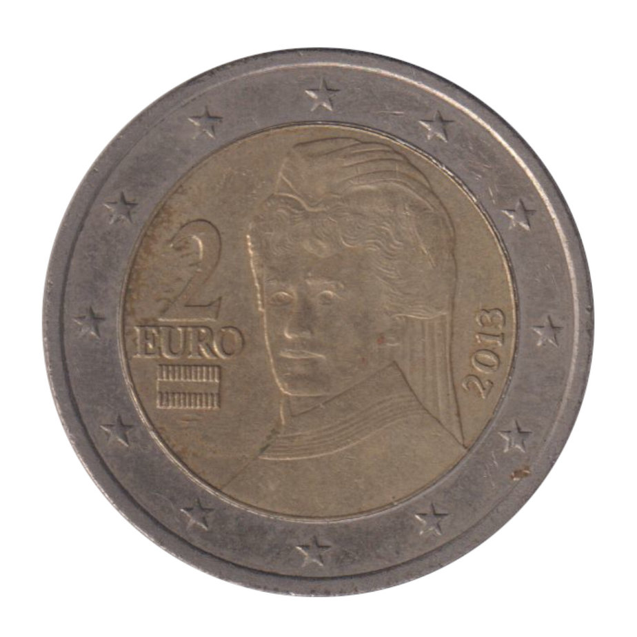 Austria 2 Euro 2nd Map Good Condition - CoinStamp.in