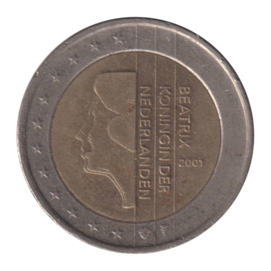 Netherlands 2 Euro Beatrix 1st Map Used - CoinStamp.in