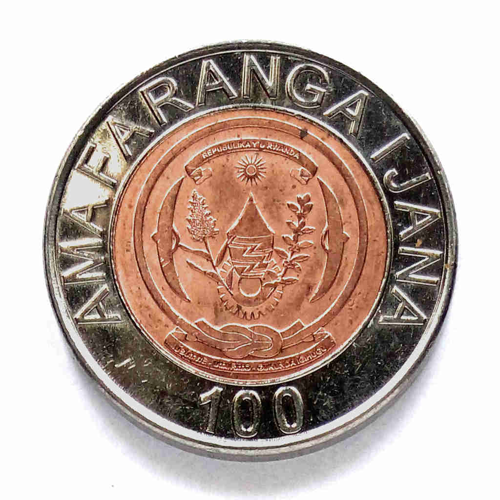 Rwanda 100 Amafaranga AUNC @ Coins and Stamps - CoinStamp.in
