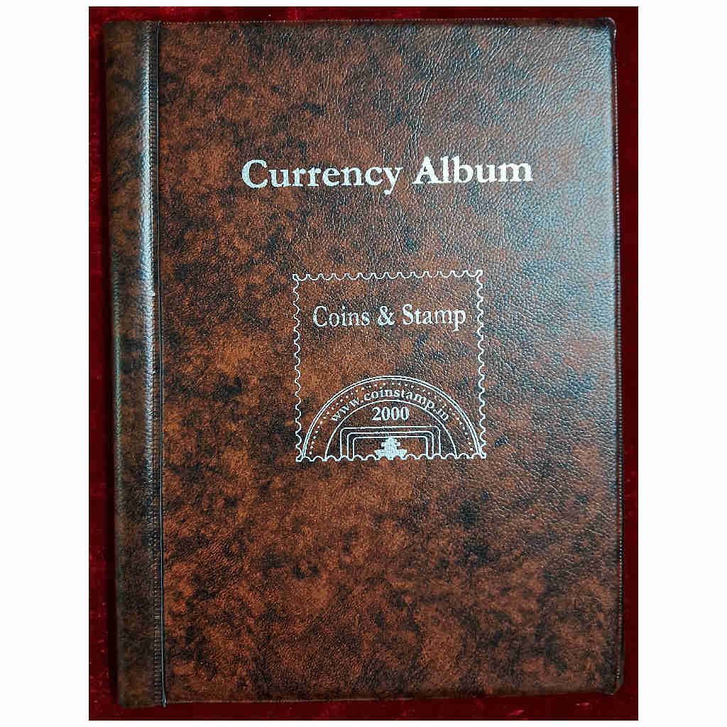 Currency Album Dark Brown 102 Notes - CoinStamp.in