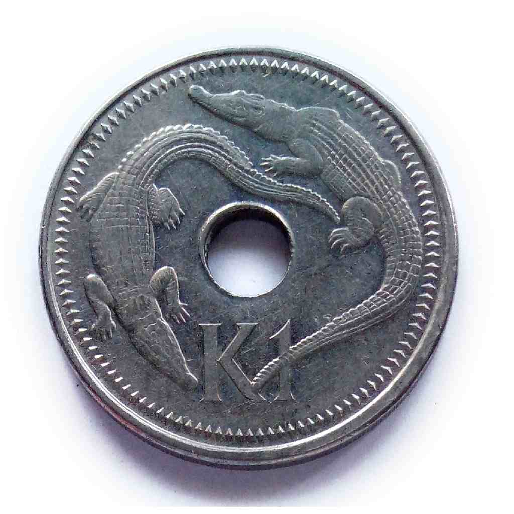 Papua New Guinea Coins: 1 Kina Unique Hole Design