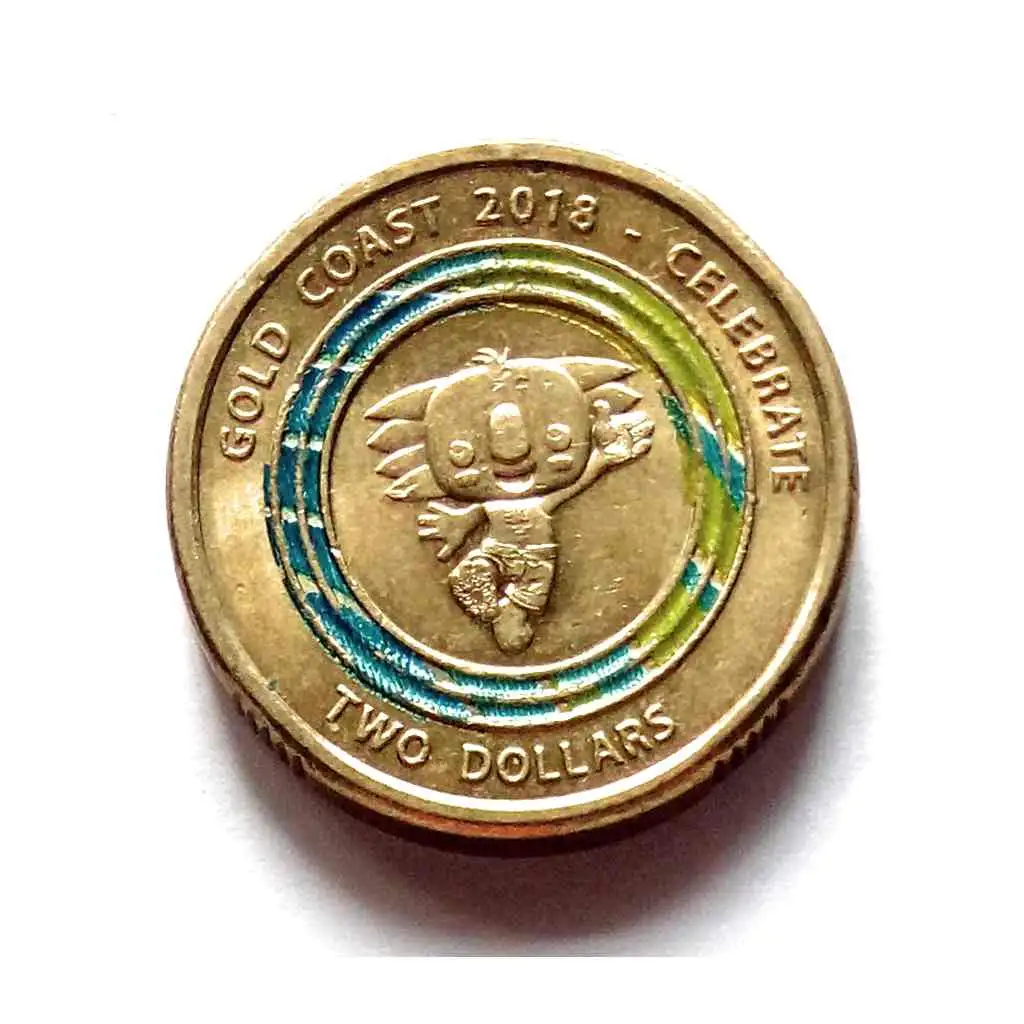 Australia Coins: XXI Commonwealth Games Gold Coast 2 Dollars