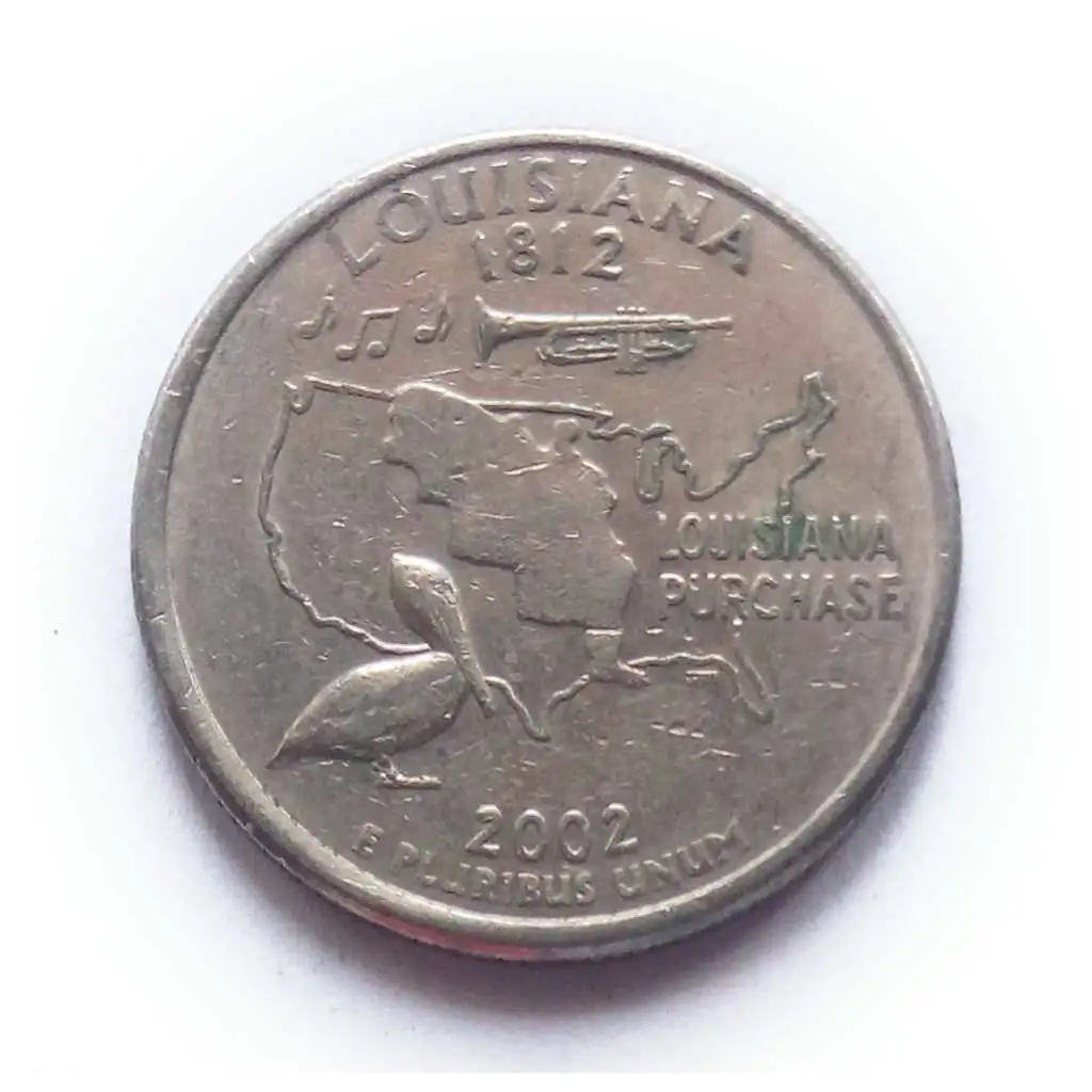 US Quarter Dollar: Louisiana Commemorative Coin from 2002