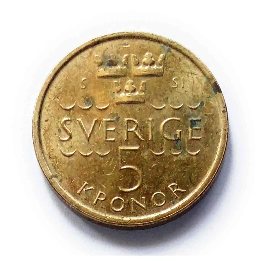European Coins: Sweden 5 Kronor - Carl XVI Gustaf, 2016