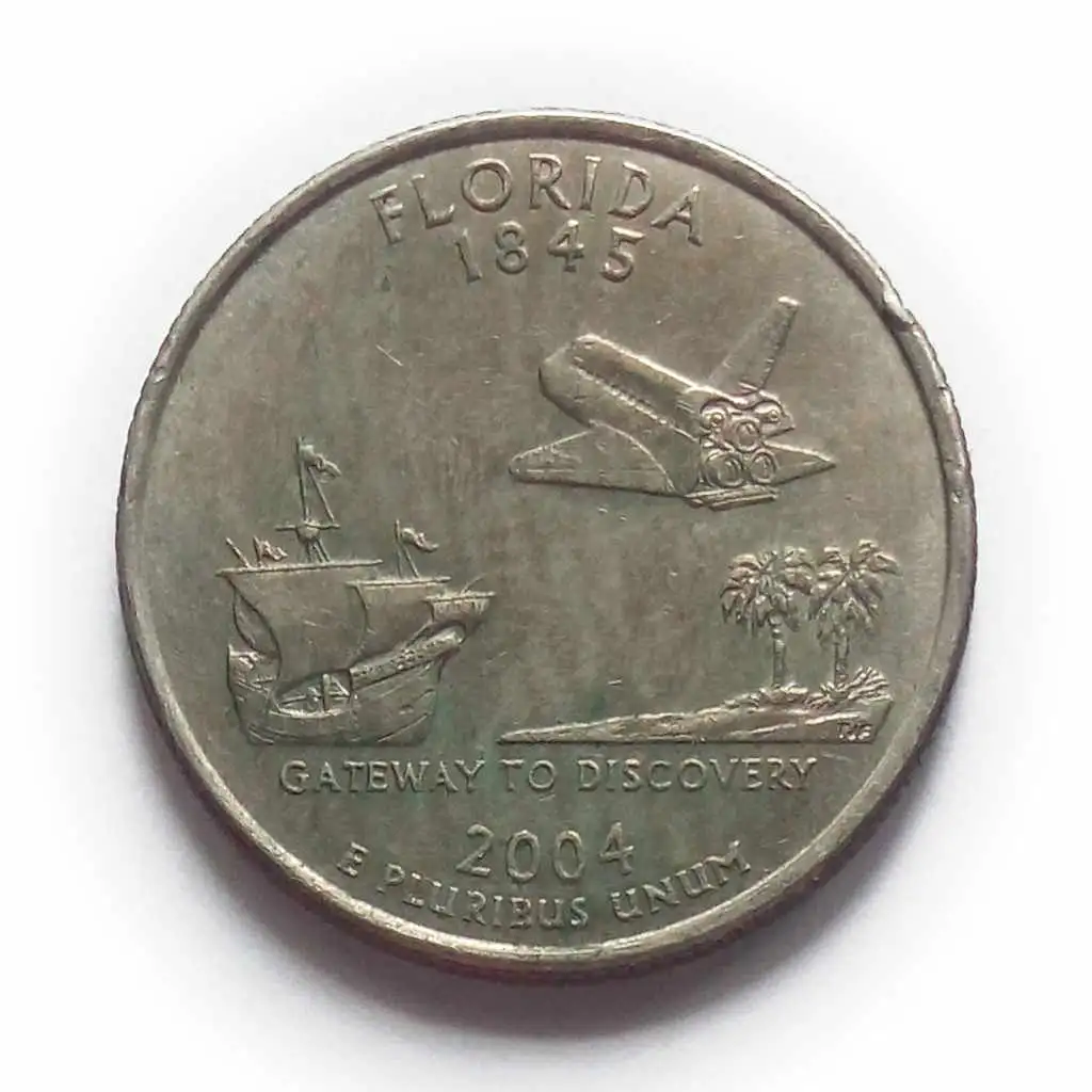 US Quarter Dollar: Florida Commemorative Coin from 2004