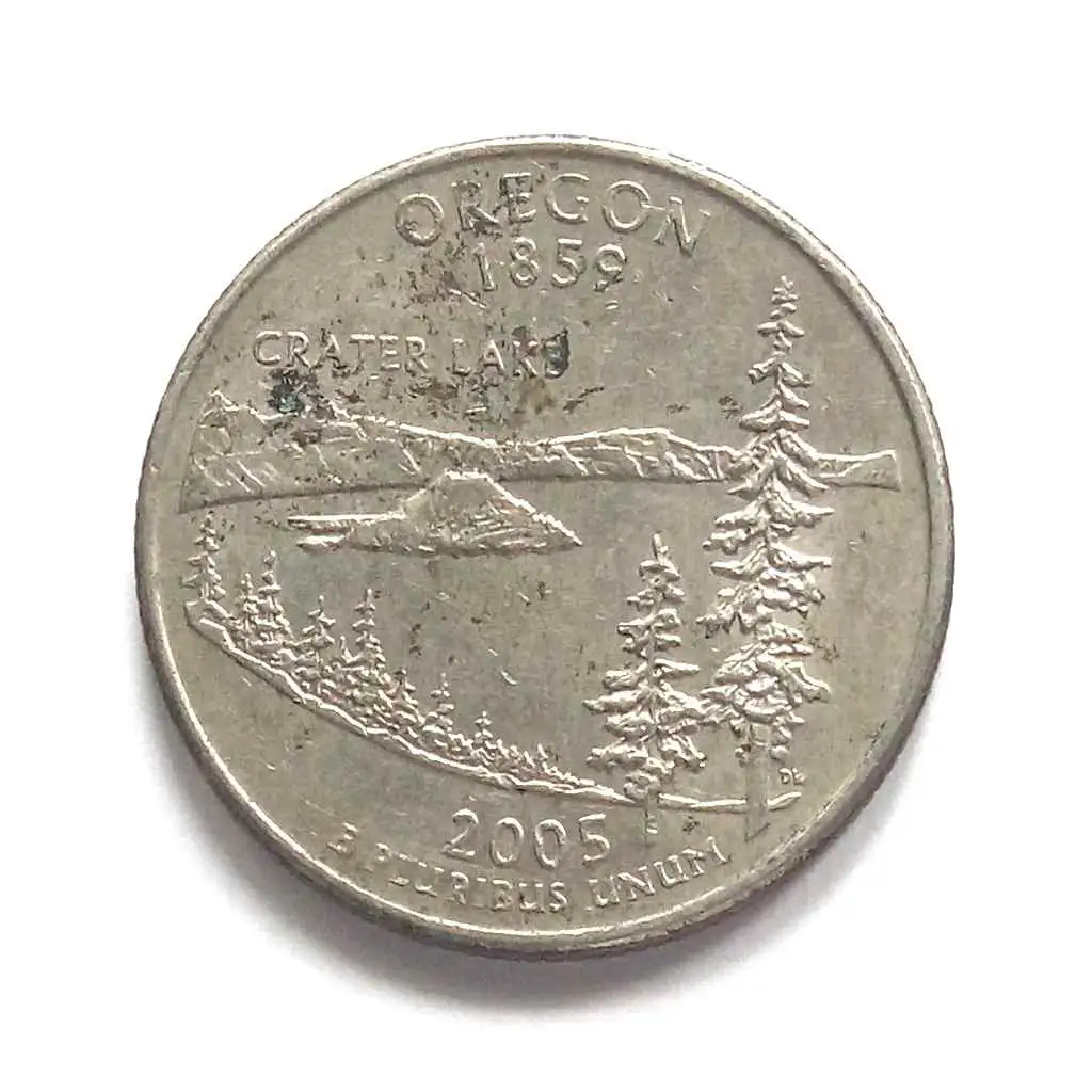 US Quarter Dollar: Oregon Commemorative Coin from 2005