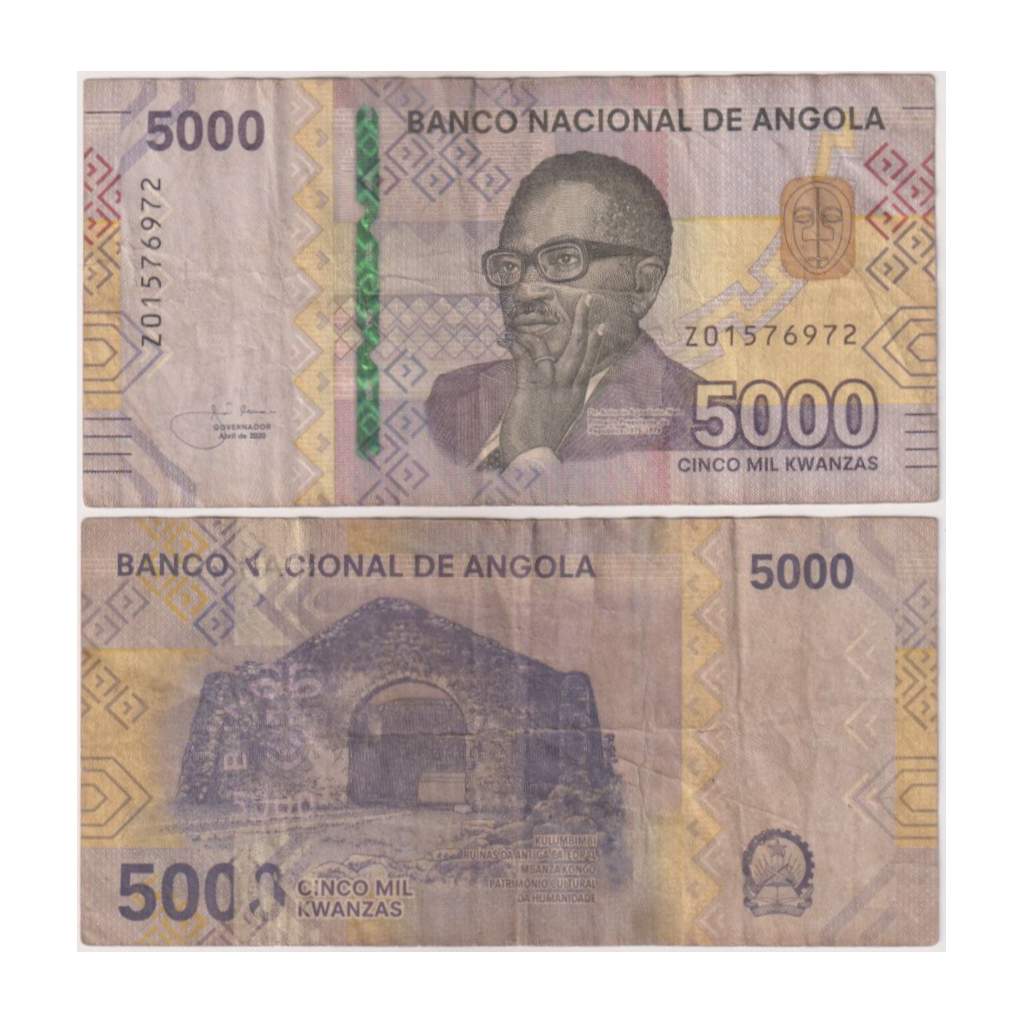 Angola Republic 5000 Kwanzas Used - CoinStamp.in
