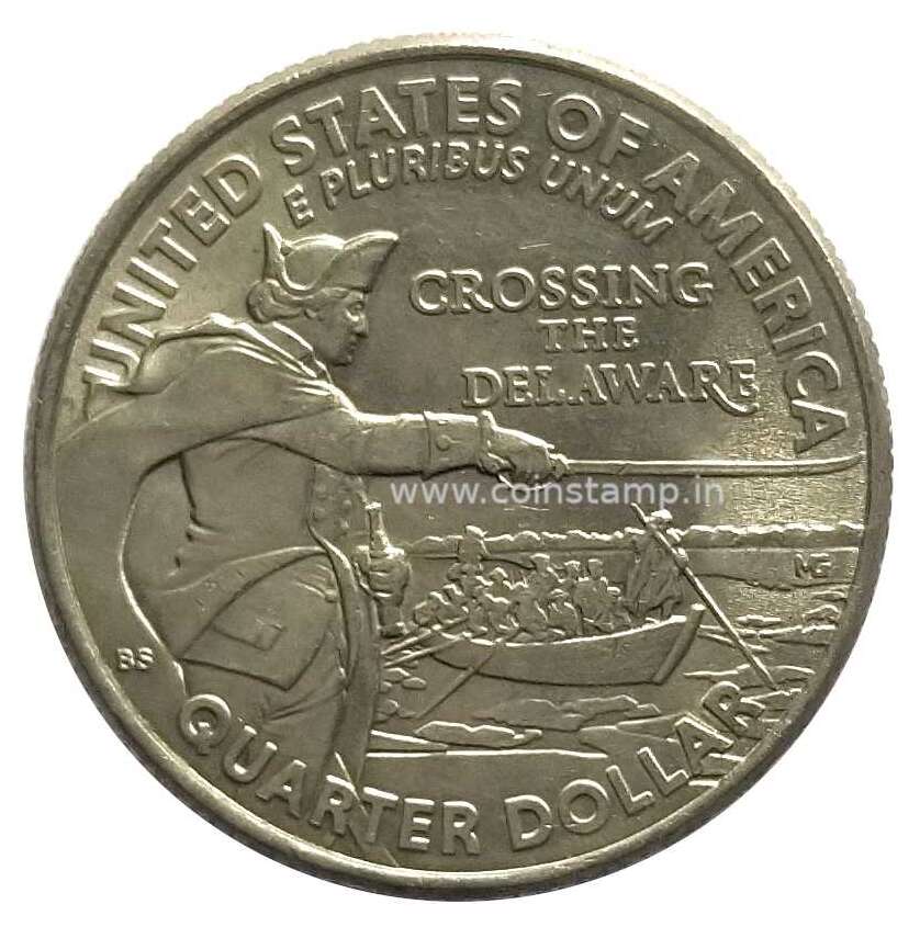 U.S 1/4 Dollar 2021 Washington Quarter Crossing the Delaware
